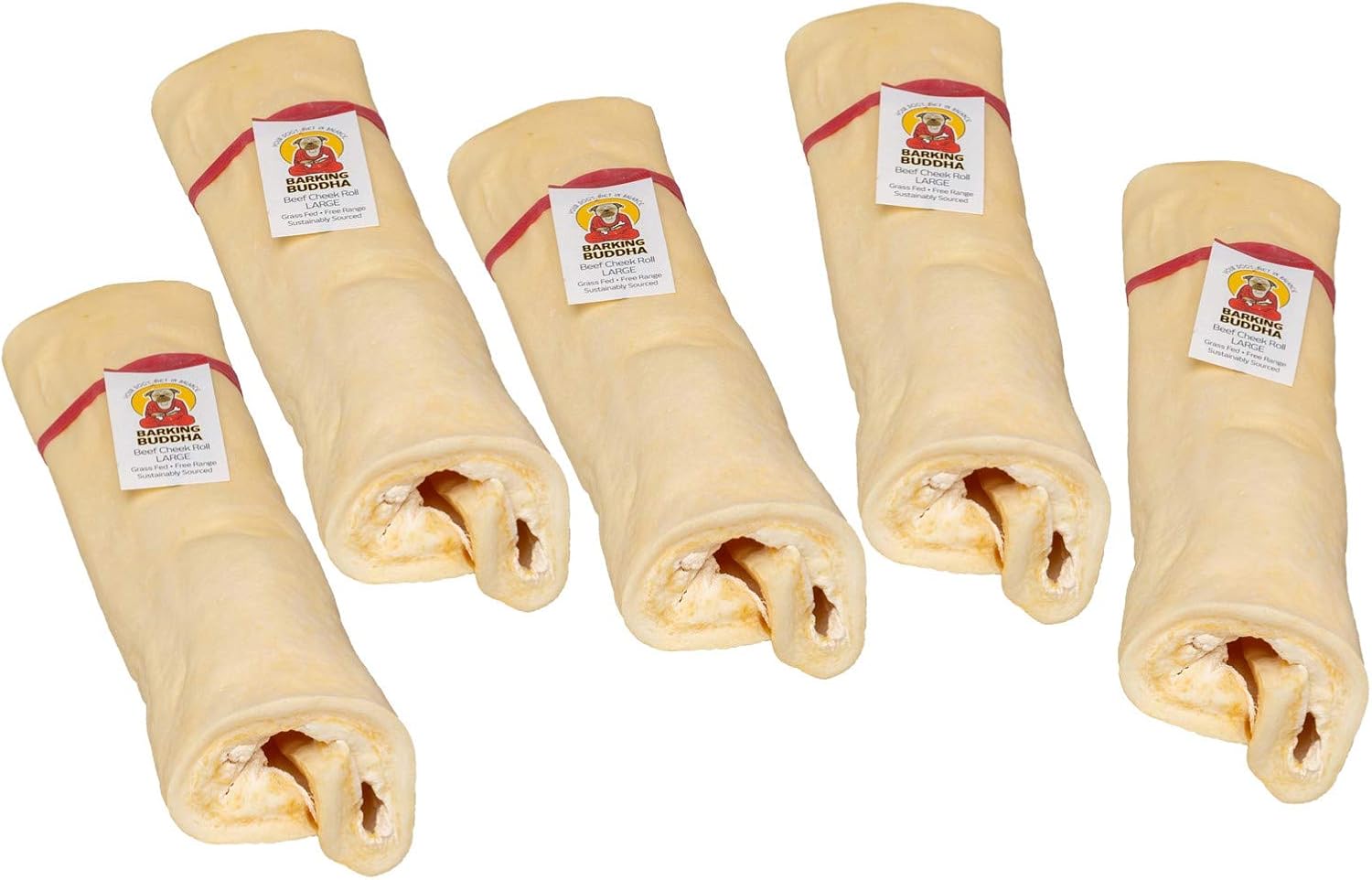 Original Beef Cheek Rolls | Super Thick | All Natural Rawhide Alternat ...