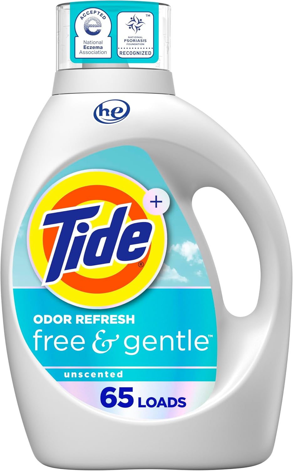 Tide Free and Gentle Odor Refresh Laundry Detergent Liquid, 65 Count ...