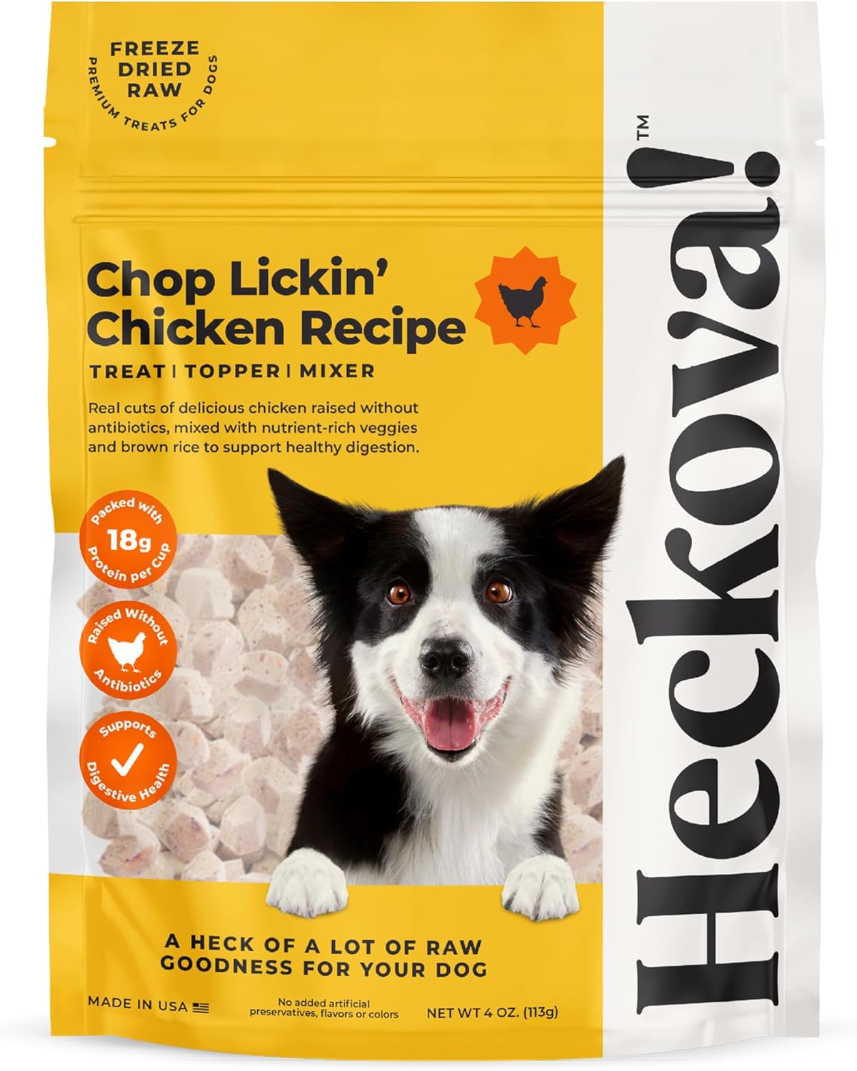 Chop Lickin' Chicken - Golosinas crudas liofilizadas para perros, cort ...